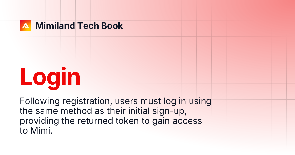 Login | Mimiland Tech Book